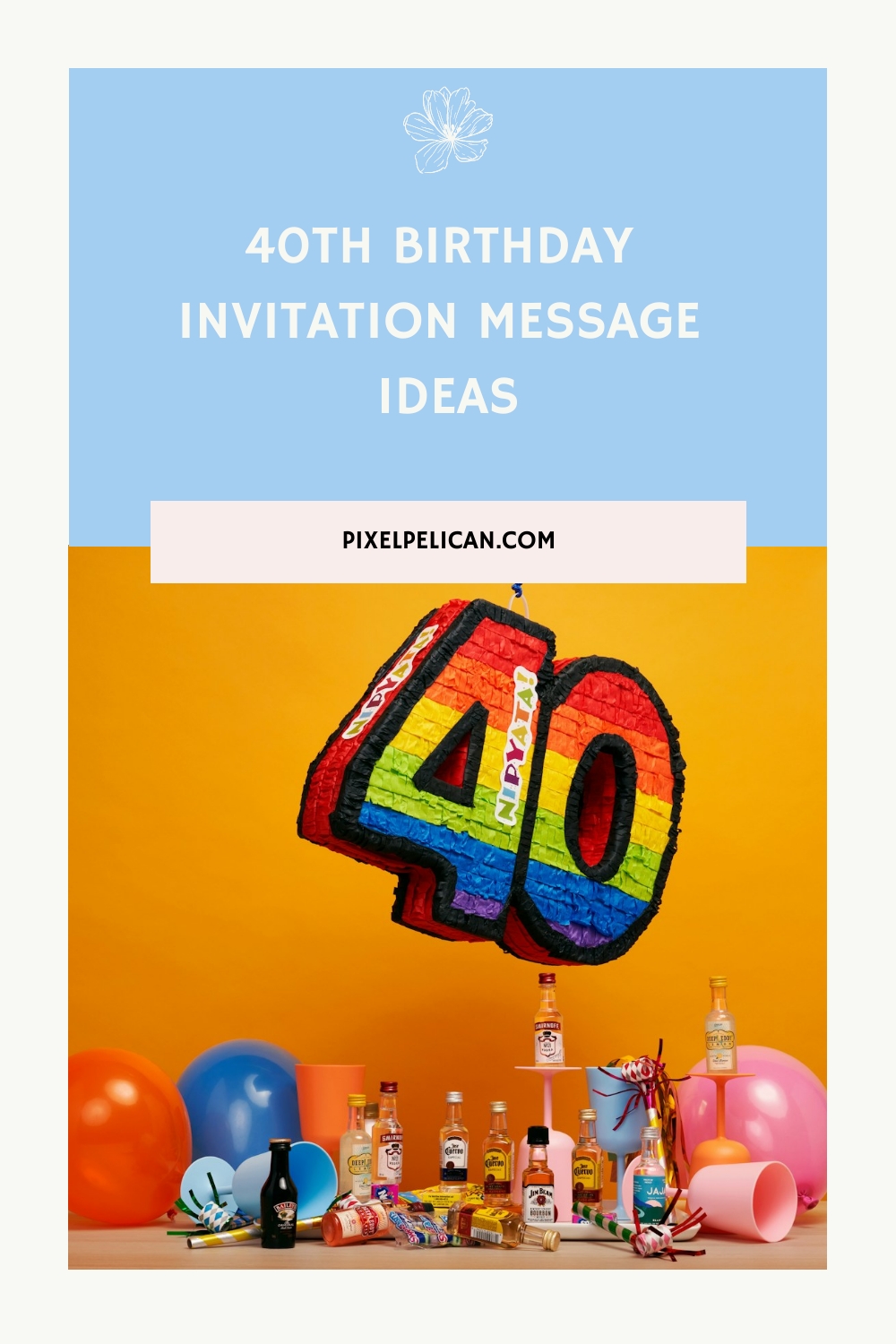 40th Birthday invitation Message Ideas - Pixel Pelican