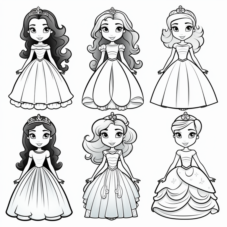 25+ Free Princess Coloring Pages For Creative Fun - Pixel Pelican